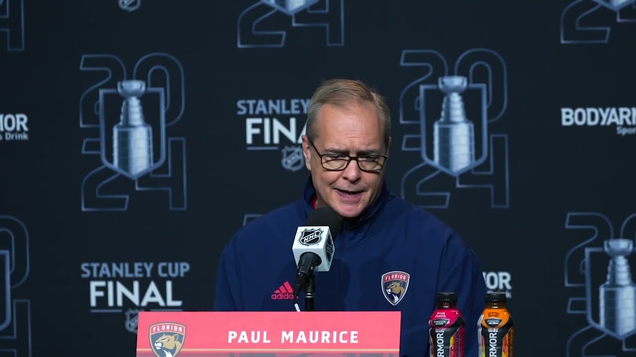 Paul Maurice, Stanley Cup Final Pregame: Florida Panthers at Edmonton ...