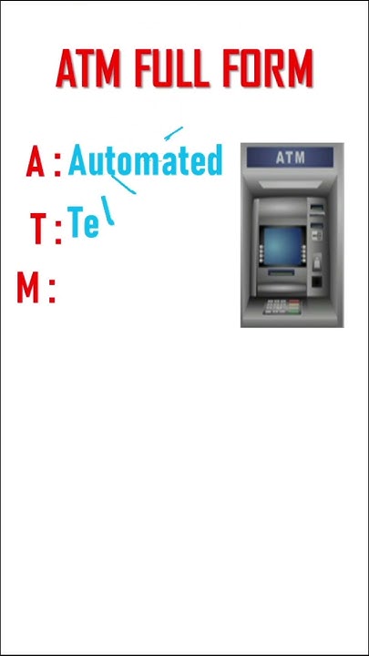 Atm full form | Full form of ATM | #shorts #viral #trending #fullform # ...