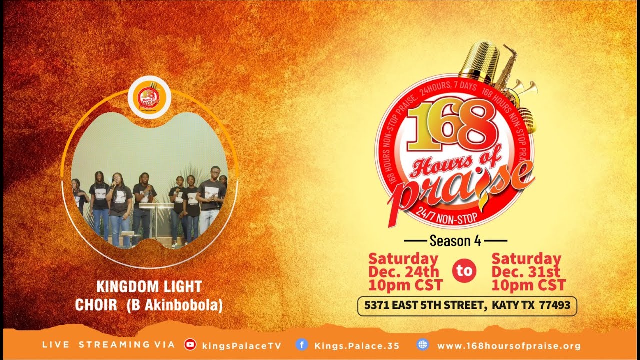 17th hour of 168 hours of praise | KINGDOM LIGHT CHOIR | RCCG TKP ...