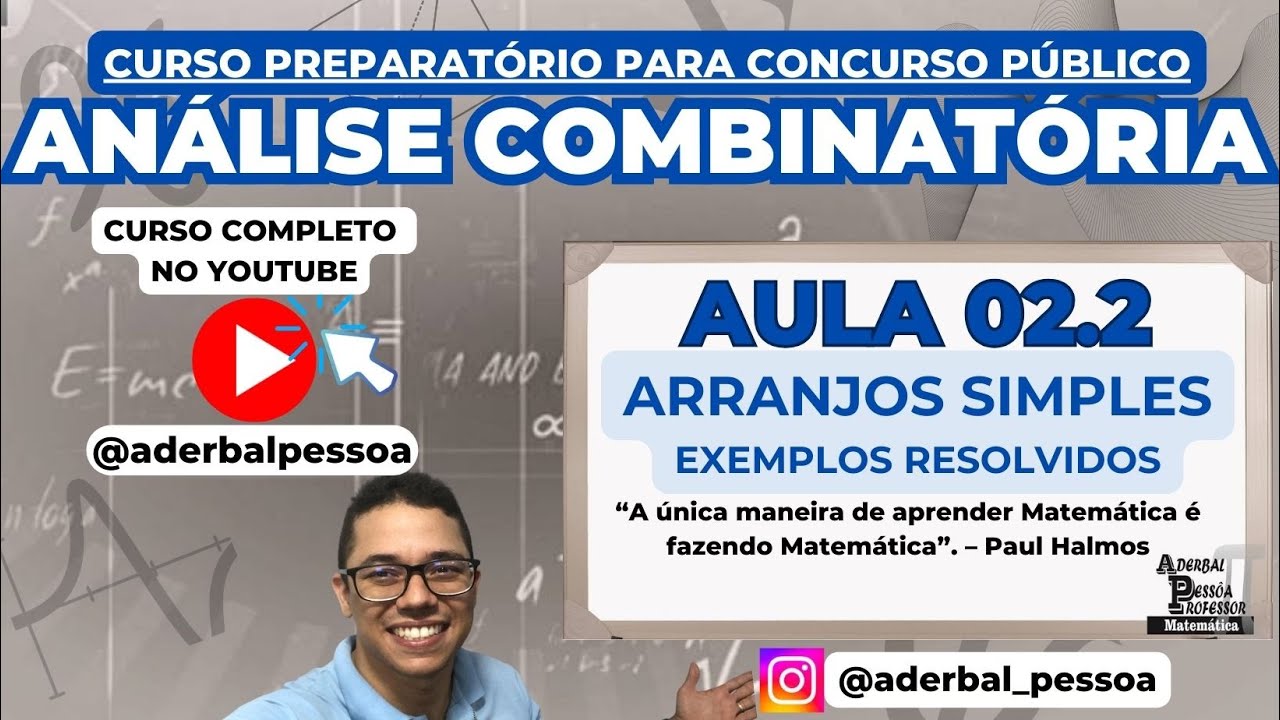 AULA02.2 - ARRANJOS SIMPLES - EXEMPLOS RESOLVIDOS - YouTube