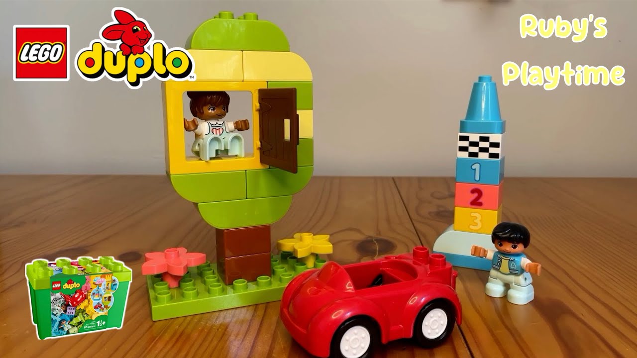 Lego Duplo building for Toddlers and Kids. Learn colors, shapes, words ...