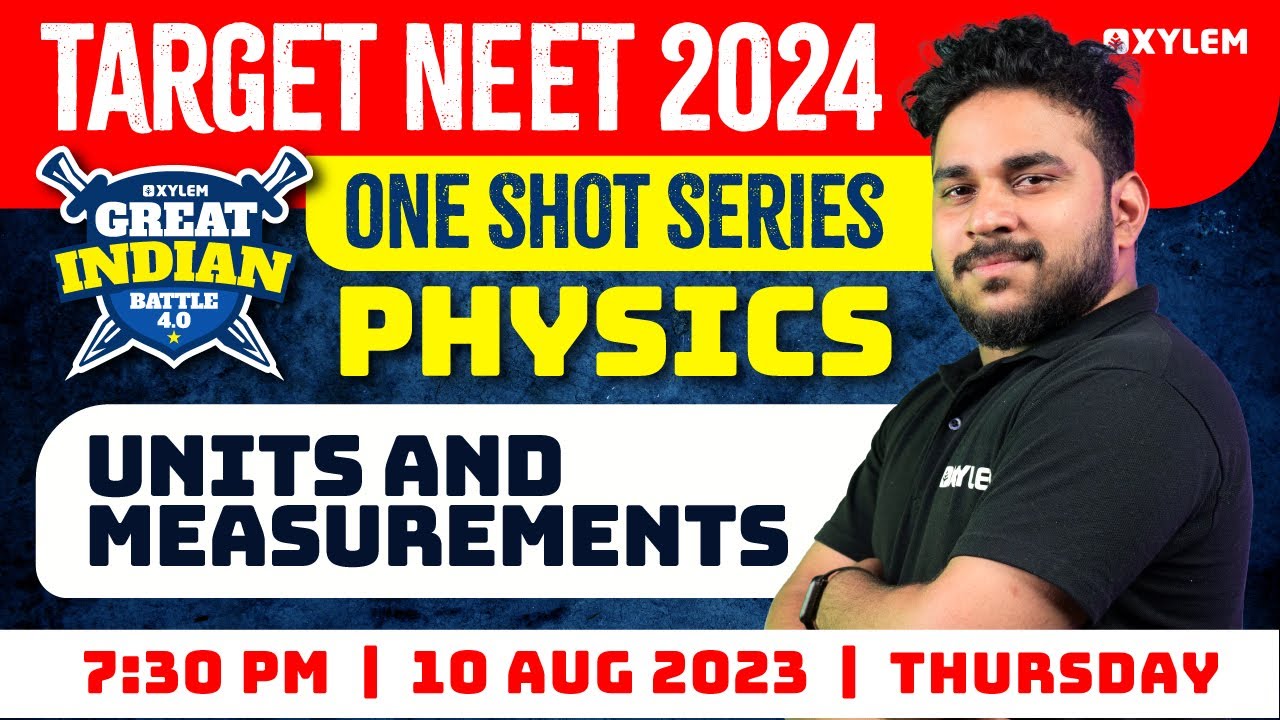 Target NEET 2024 | One Shot Series | Physics | Units And Measurements ...