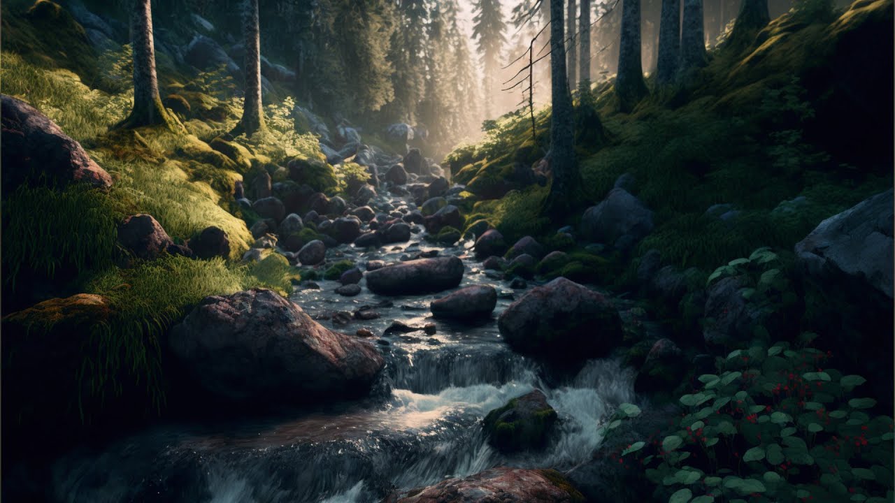 🏞️ 11 Hours of Babbling Brook Sounds - YouTube