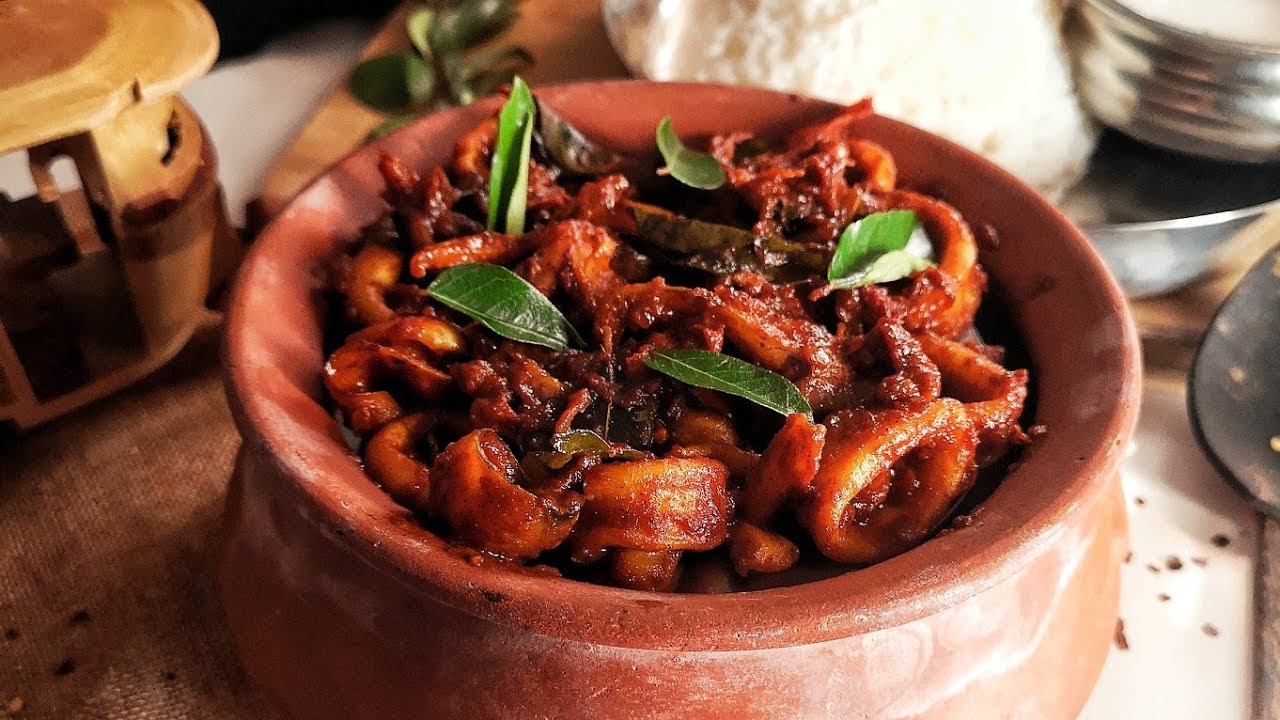 Kerala Style Squid Roast | Easy squid roast | Koonthal roast recipe ...