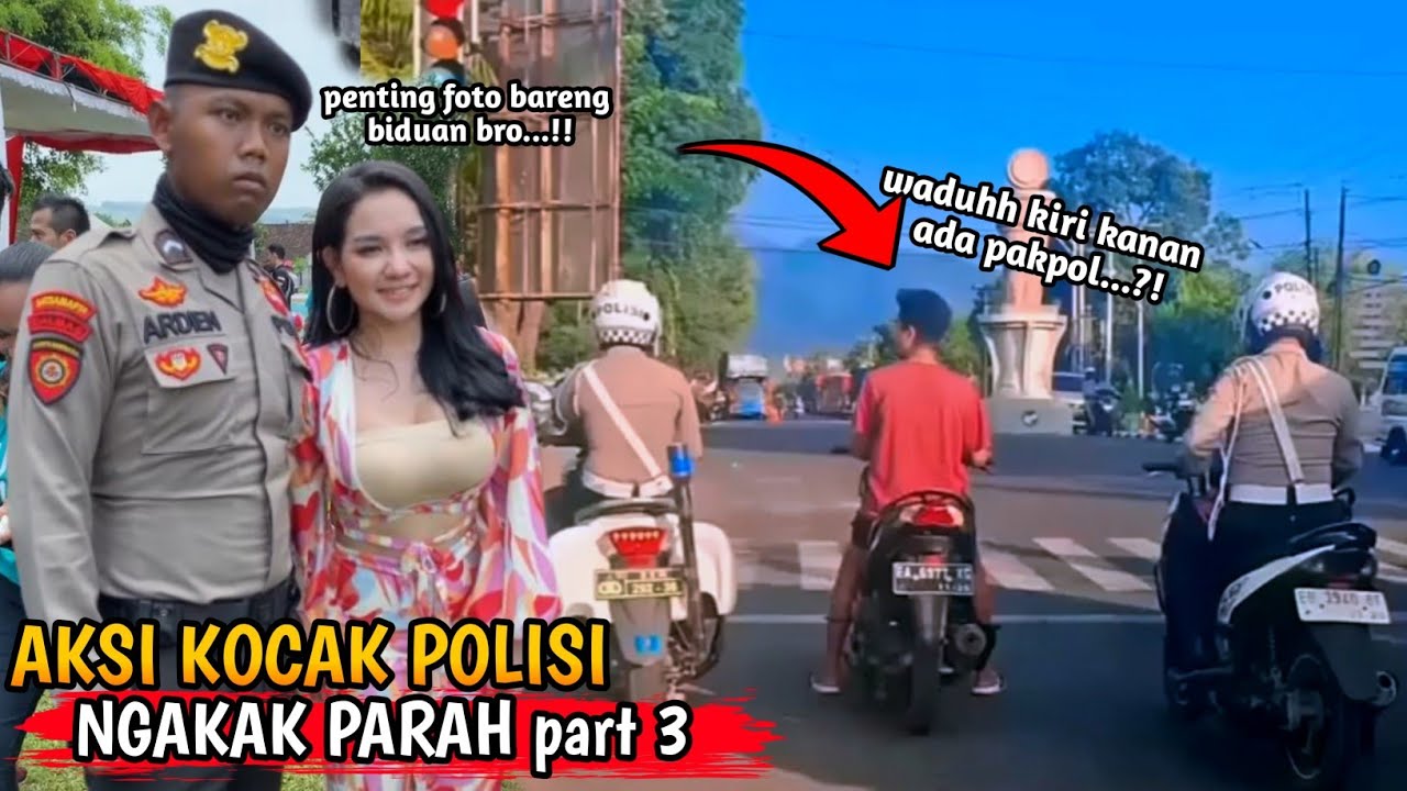 POLISI LUCU BANGET...!! DERETAN TINGKAH KOCAK PAKPOL BIKIN TEPUK JIDAT ...