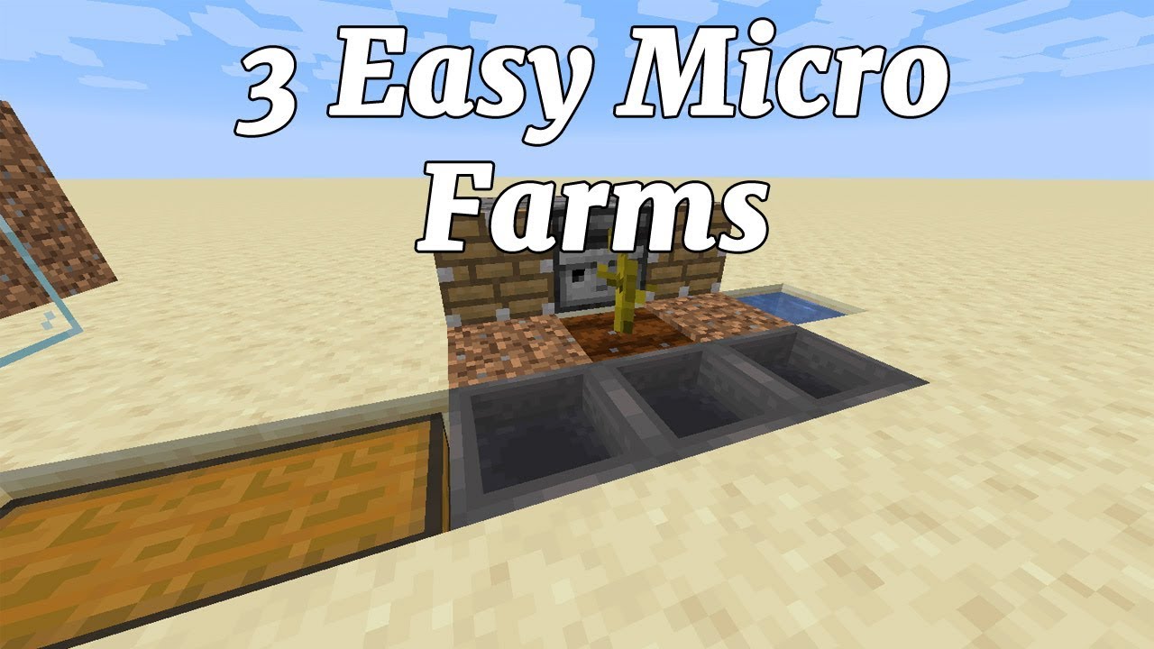 3 Easy Micro Farms in Minecraft that you NEED - YouTube