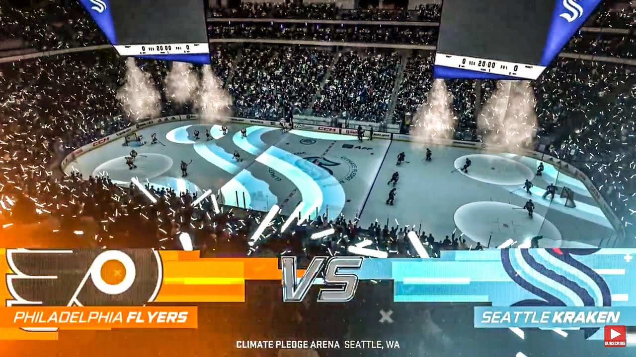 Philadelphia Flyers vs Seattle Kraken 2/16/2023 NHL 23 Gameplay - YouTube