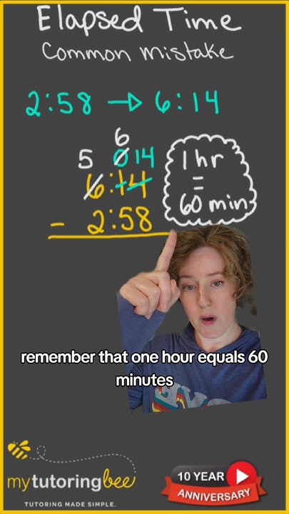 PT 2 How to subtract hours and minutes for elapsed time #math # ...