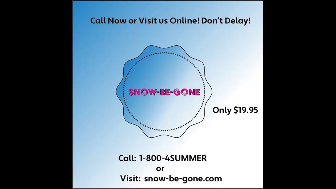 Snow-Be-Gone Commercial - YouTube