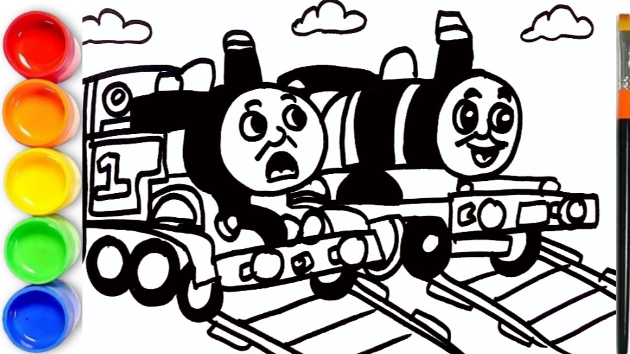 THOMAS & FRIENDS Engines & Trains Drawing | Drawing THOMAS vs JAMES ...