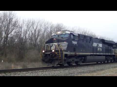 NS 29M @ LOGANSPORT, IN 3 24 20 NS 7669 NS 9515 - YouTube