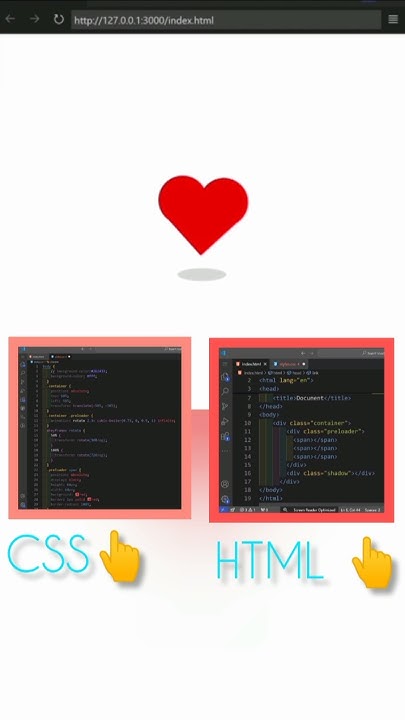 Heart Loader Html5 Css Js Html5css3 Html Cssanimation Coding Engineer Viralvideo