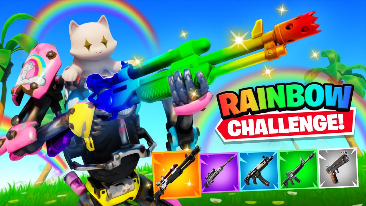 The *NEW* Rainbow Kit Skin Challenge in Fortnite! - YouTube