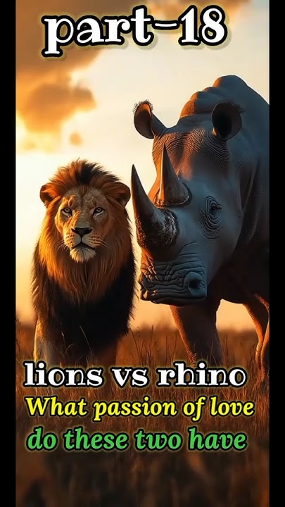 Lions vs rhino | ai hybrids video | what's a look | - YouTube