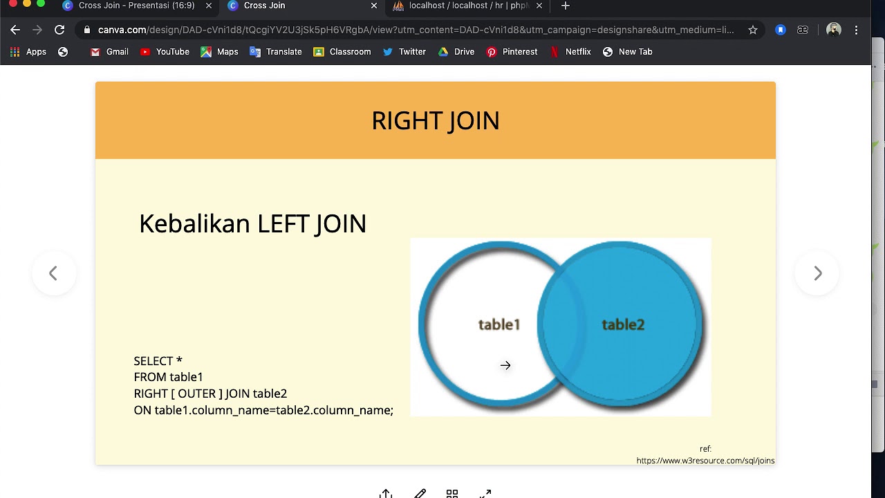 CROSS JOIN, OUTER LEFT,RIGHT,FULL JOIN - YouTube