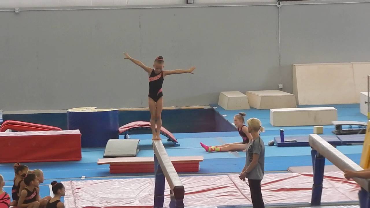 Colorado State TOPS Testing USAG gymnastics beam skills test - YouTube
