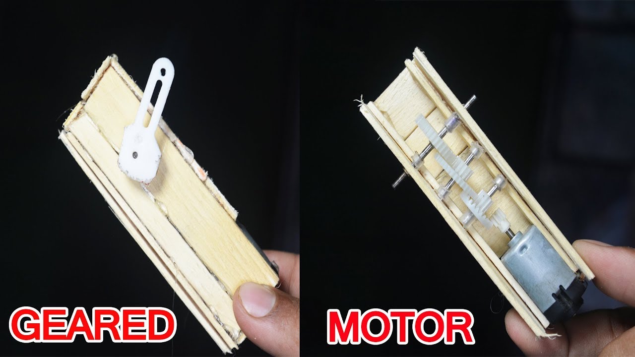 How To Make Geared Motor At Home - YouTube