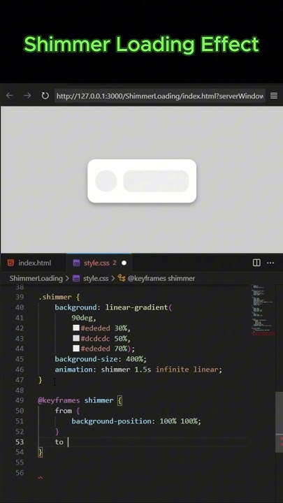 Shimmer loading effect with CSS! - YouTube