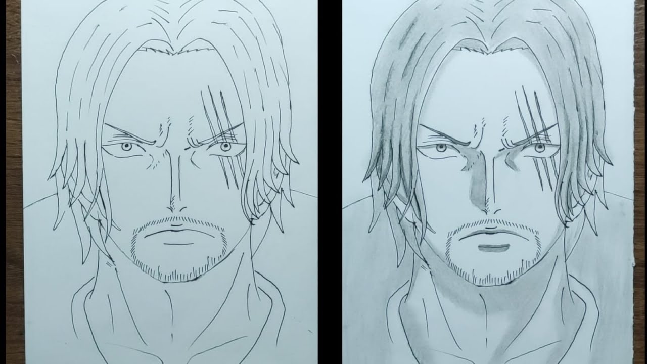 Cara Menggambar Anime Untuk Pemula | SHANKS (ONE PIECE) | How To Draw ...
