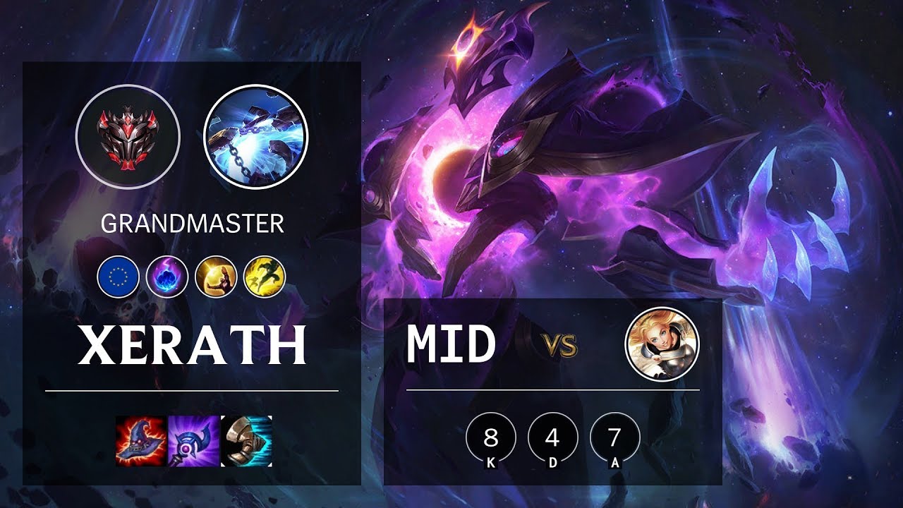Xerath Mid vs Lux - EUW Grandmaster Patch 10.8 - YouTube