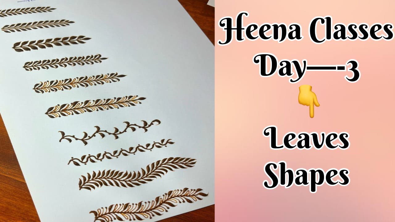 Mehndi class day -3 / How to learn Mehndi for beginners / mehndi ...