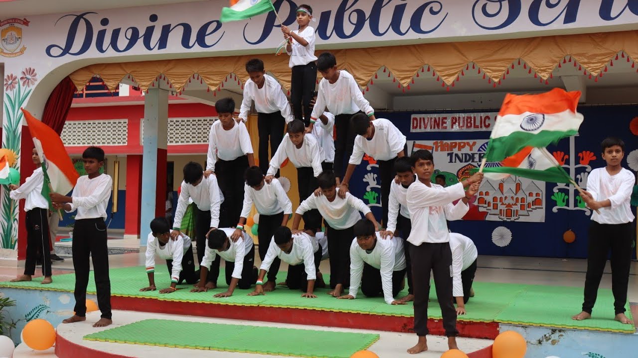 Students of Divine Public School Ziradei Siwan giving wonderful performance on the song Jai Ho ...