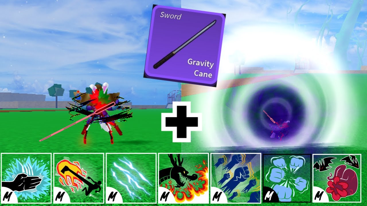 Best Gravity Cane + EVERY FIGHTING STYLE Combos! | Blox Fruits - YouTube