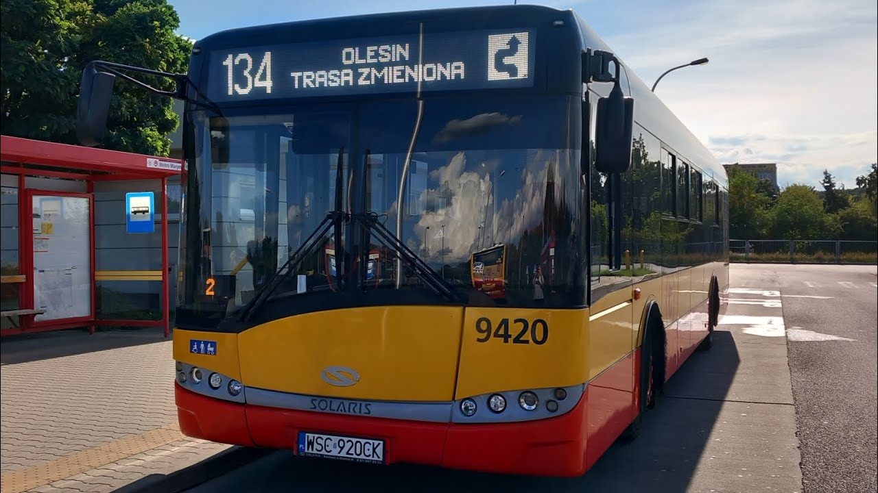 [134] Arriva (Płochocińska) Solaris Urbino 12 Euro 6 linia 134 ️ Olesin ...