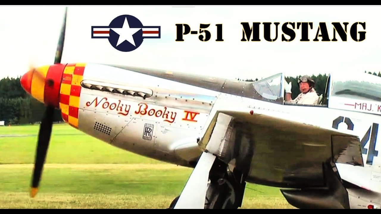 Marc Mathis in Breitscheid auf P-51 Mustang Engine Start WW II Warbird ...