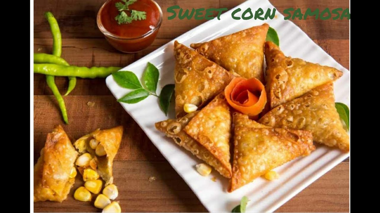 Sweet corn samosa at home - YouTube