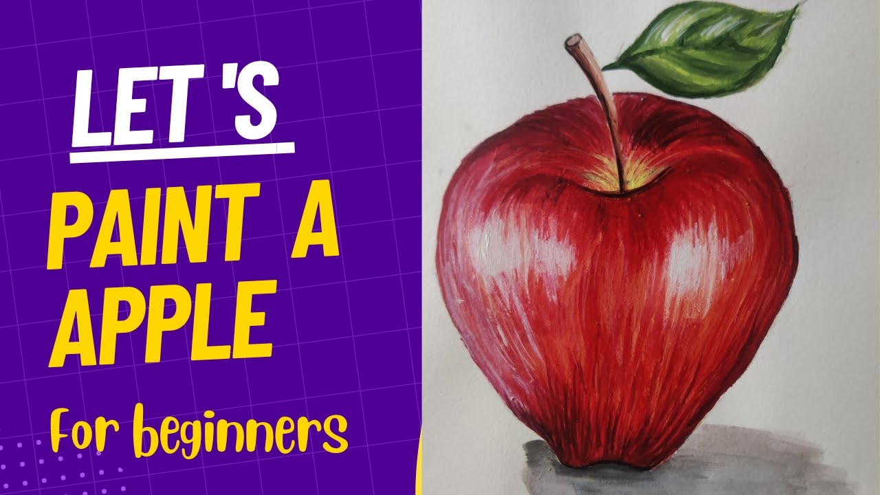 Apple Painting 🍎🍏ll Realistic Apple Painting ll Acrylic Painting ll ...