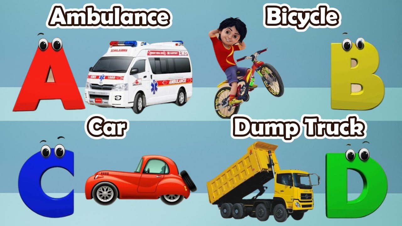 Vehicles Alphabet Song for kids | Vehicle ABC Song | Phonics for Kids ...