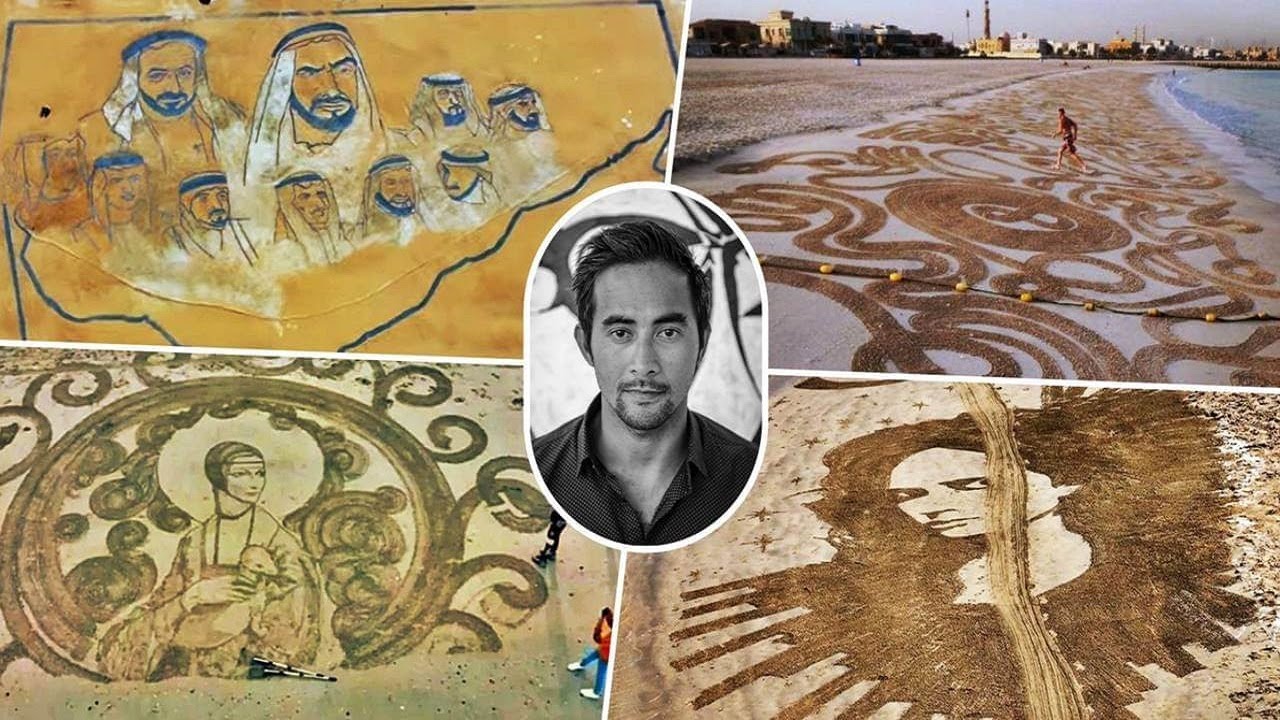 Artist behind the world biggest sand drawing in Dubai- Filipino sand ...