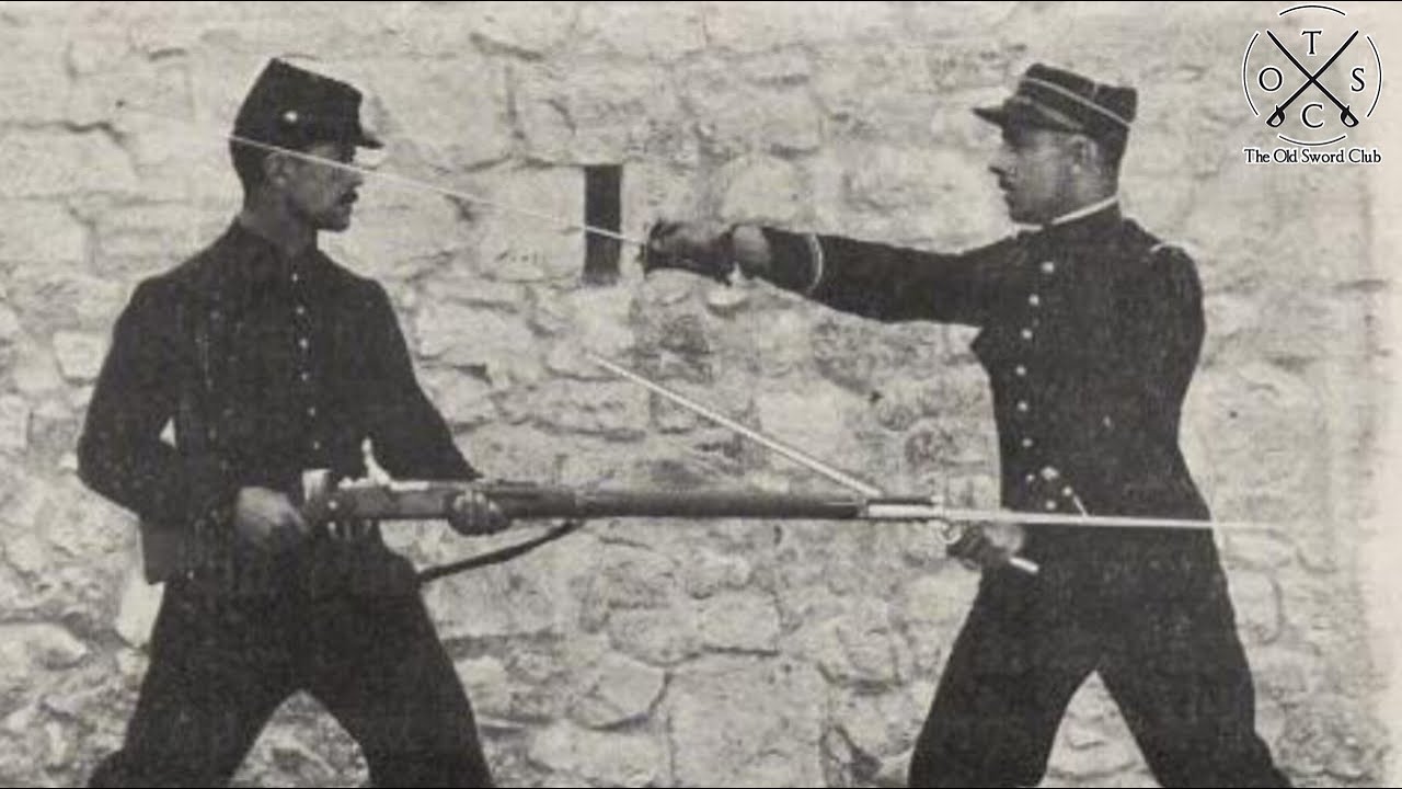 Fencing with sabre, scabbard and kicks - YouTube