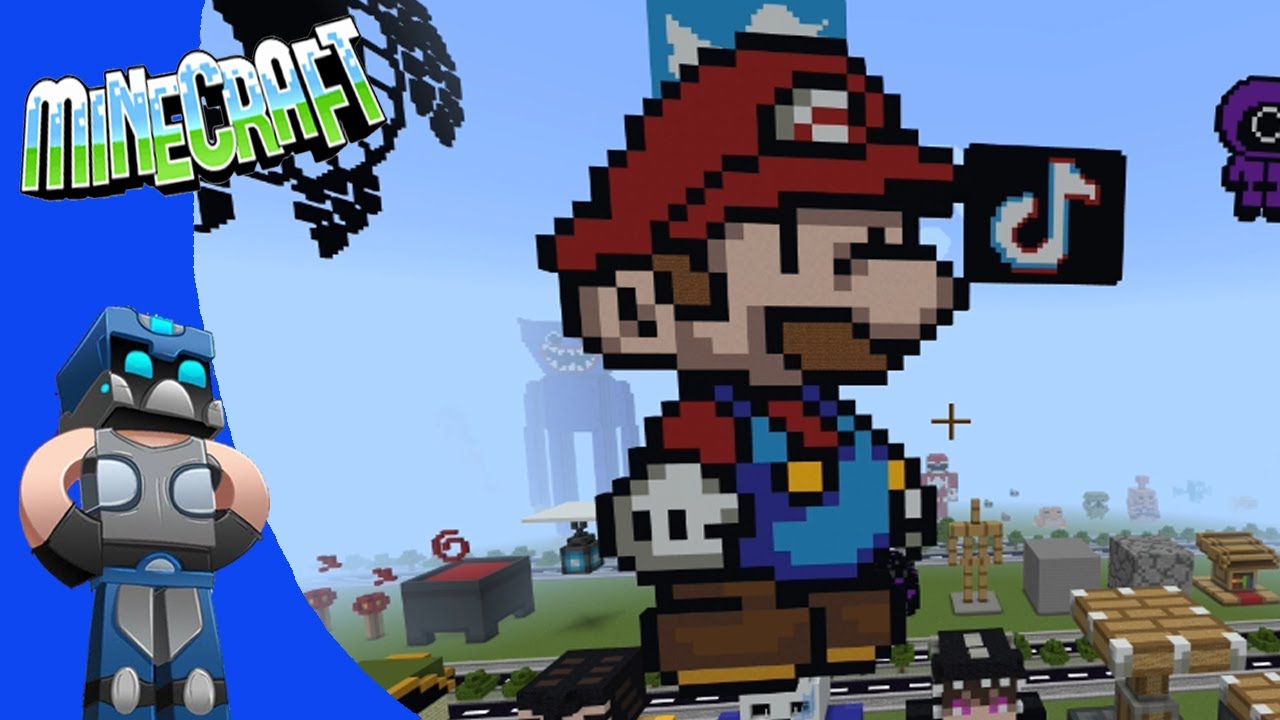 Minecraft Pixel art Mario Bros Tutorial - Como hacer a Mario en ...