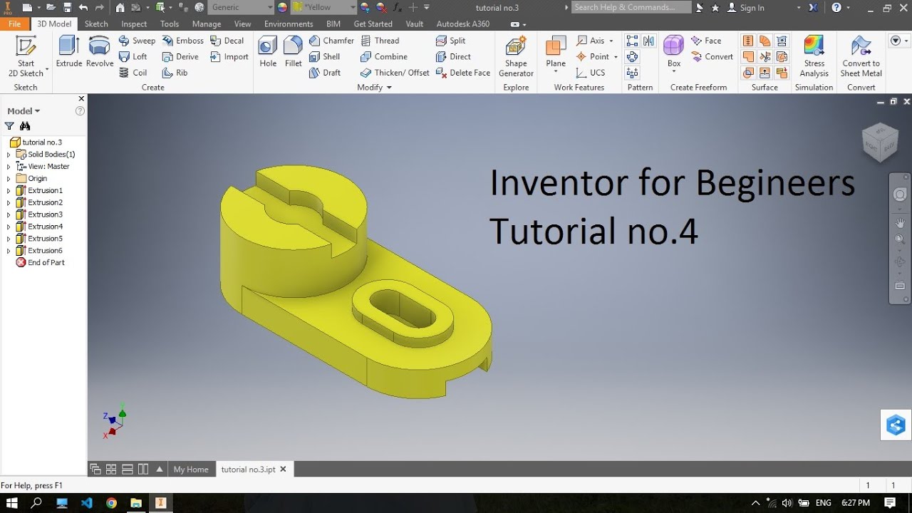 Autodesk Inventor for Beginners – Tutorial 4 | Sketch Constraints ...