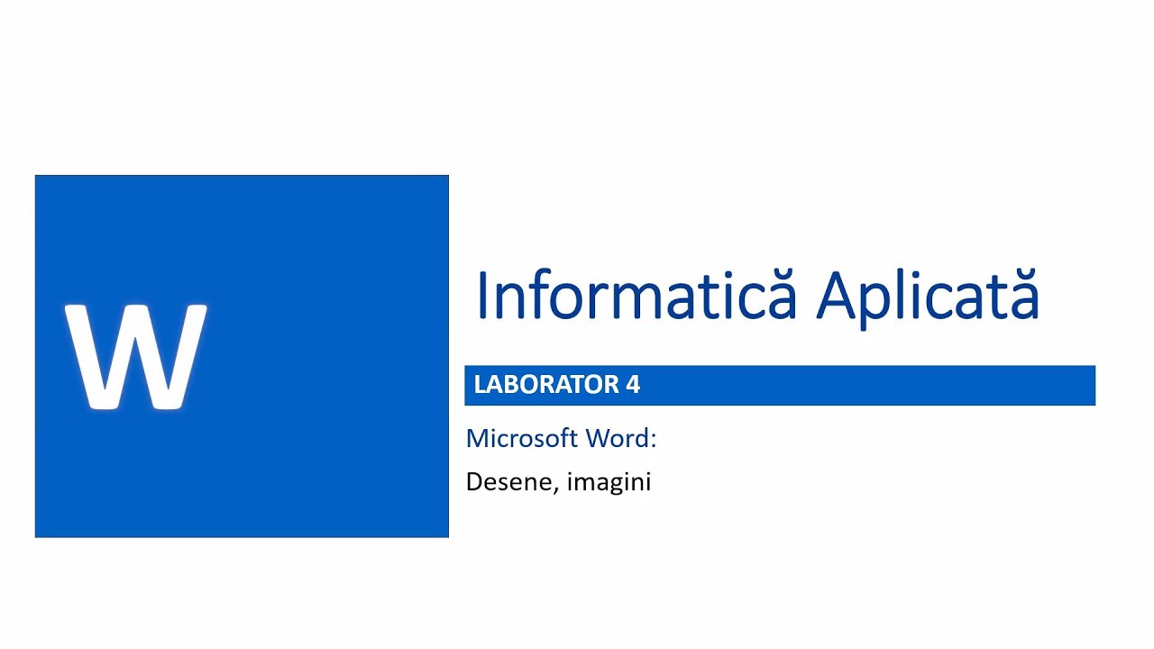 Informatica Aplicata - Laborator 04 - Word - Desene, imagini - YouTube