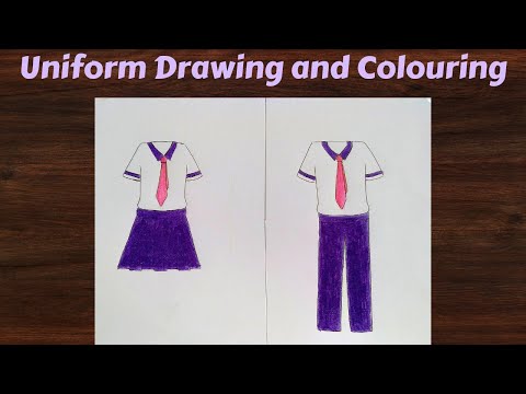 What kind of a school uniform would you like to wear? Draw a picture of uniform and Colour it ll