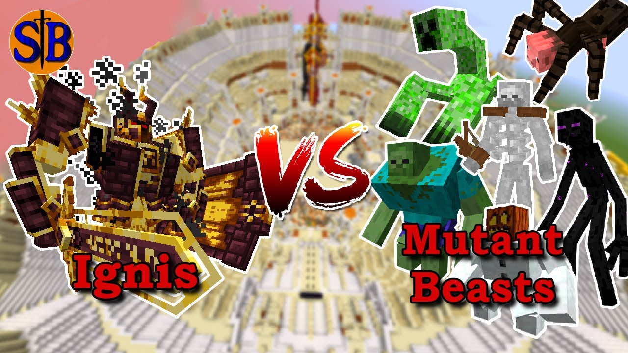Ignis vs Mutant Beasts Monsters | Minecraft Mob Battle - YouTube
