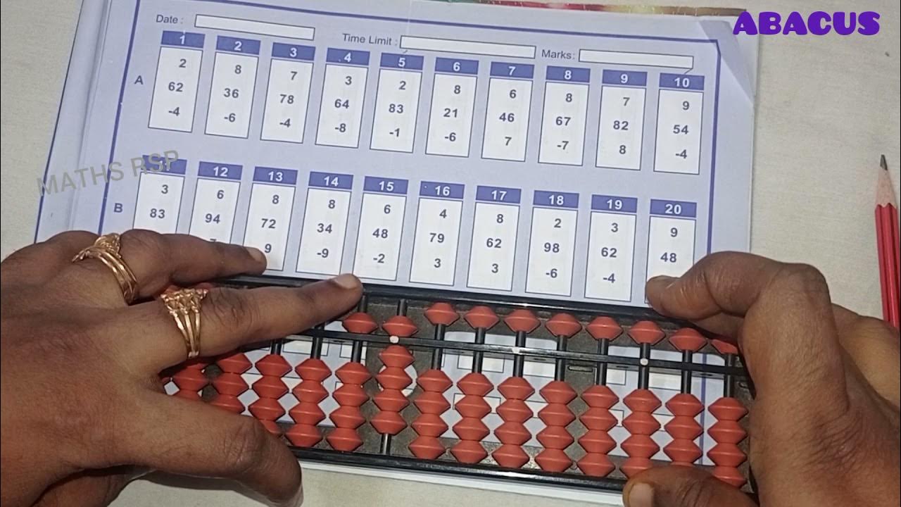 Abacus Class Workbook Sums In Abacus Abacus Level 3 Worksheets