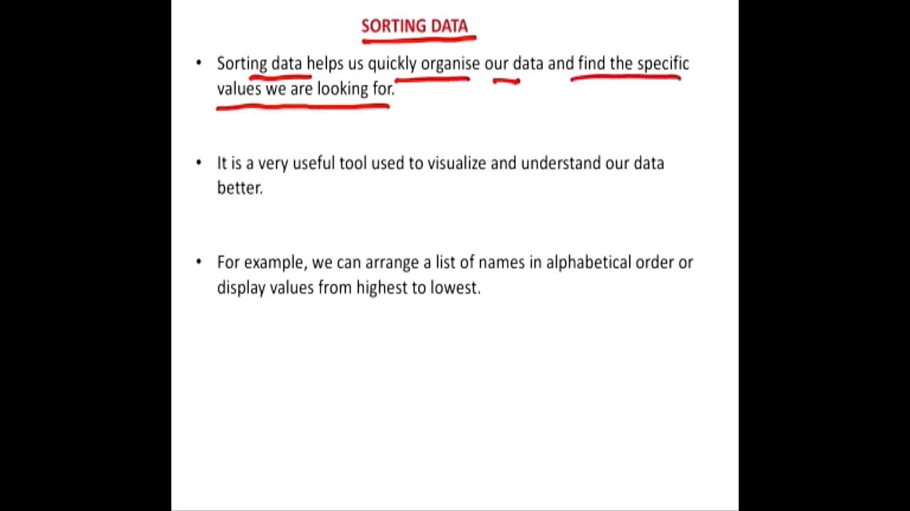 Sorting Data #computer #computerknowledge #computers @edutech1975 - YouTube