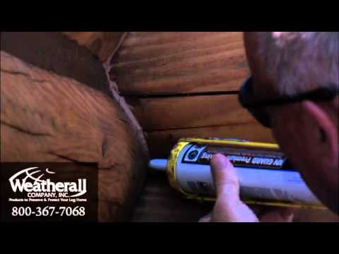 How to Apply Log Home Caulking and Why You Can Do it. - YouTube
