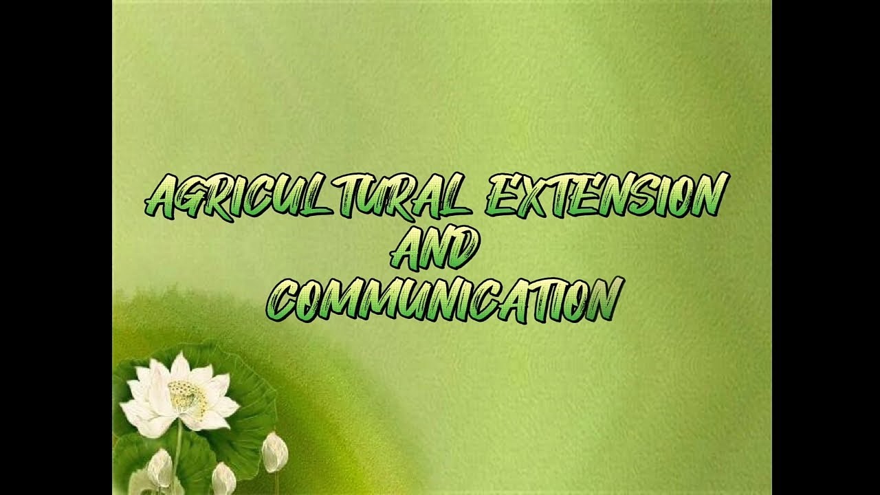 AG EXTENSION AND COMMUNICATION #1 - YouTube