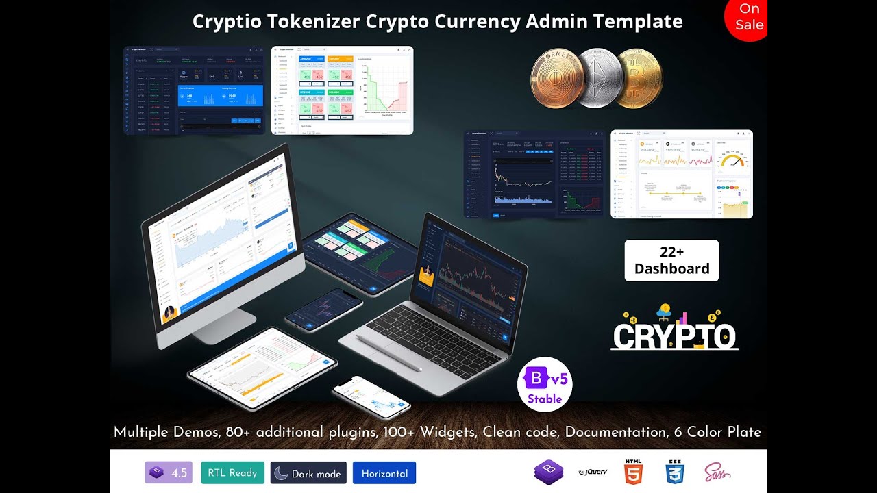 Crypto Tokenizer Cryptocurrency Dashboard Admin Template - YouTube