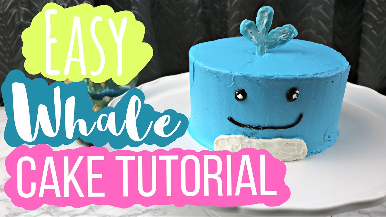 EASY BEGINNER WHALE CAKE TUTORIAL! My first cake in almost 2 YEARS ...