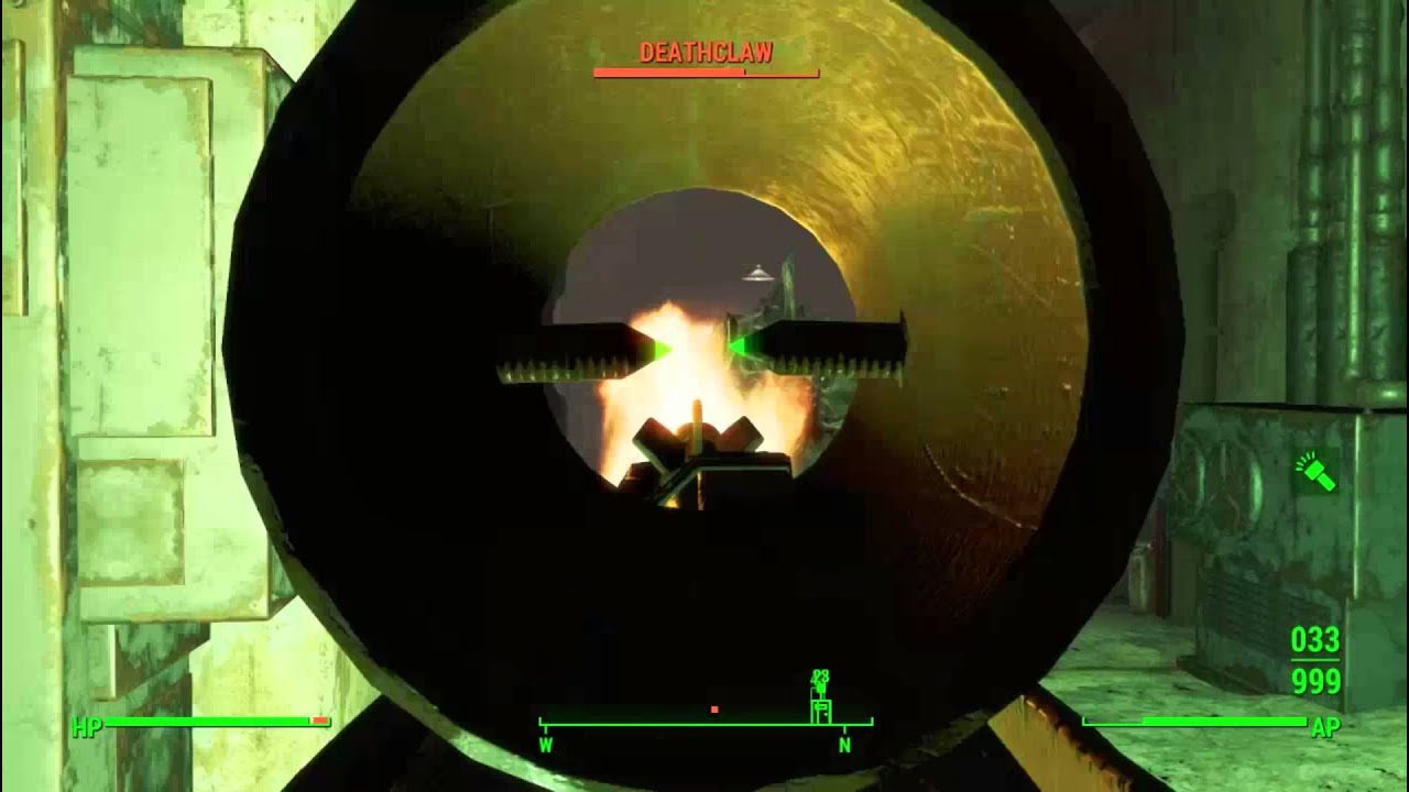 Fallout 4 Deathclaw scare - YouTube
