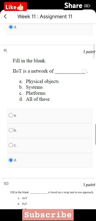 Nptel Iot Assignment Week 11 💯 Correct Answers 2024 Nptel Nptelcourseanswers Iot Youtube