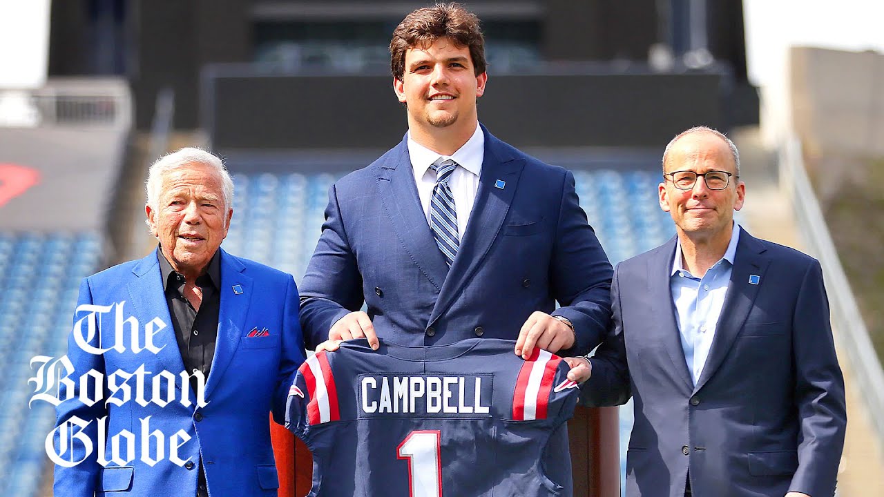 Patriots' first-round pick Will Campbell introduced, talks Drake Maye ...