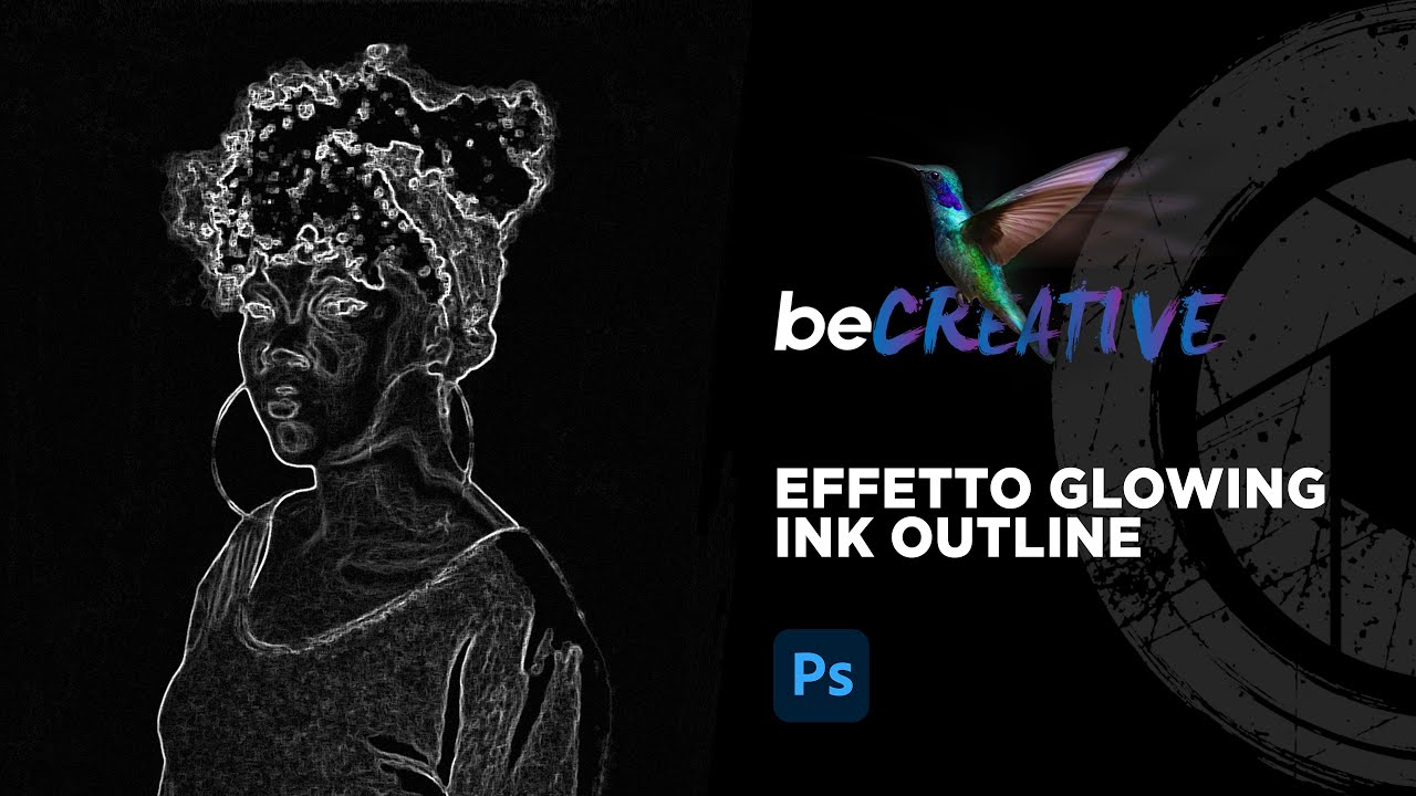 Effetto Glowing Ink Outline - Photoshop - YouTube