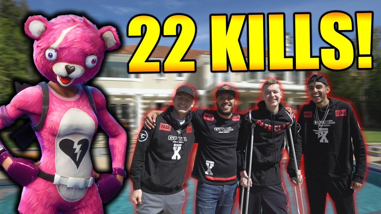CARRYING FAZE GAMING HOUSE *WIN*!!! (Fortnite w/ FaZe Teeqo & FaZe Rain ...